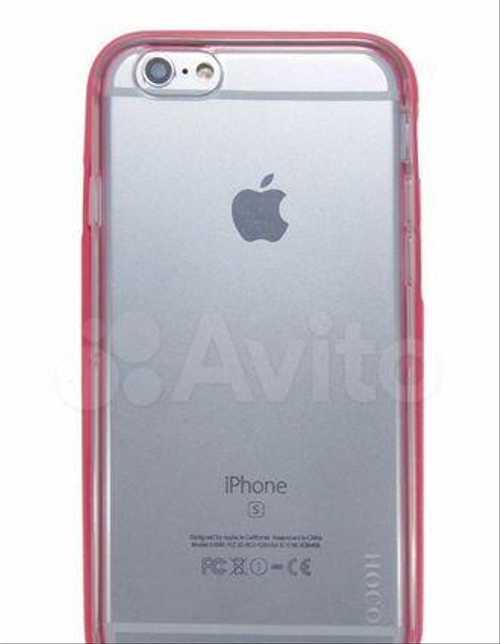 Чехол-накладка для iPhone 6\6S (4.7) hoco steel flash розово-кра