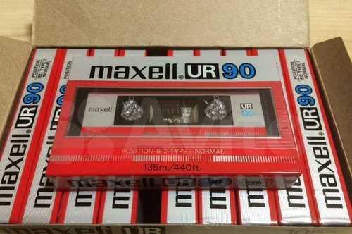 Аудиокассеты Maxell UR90 1985 год блок вариант 2