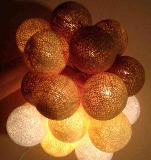 Тайские фонарики светодиоды - гирлянда 20 шаров