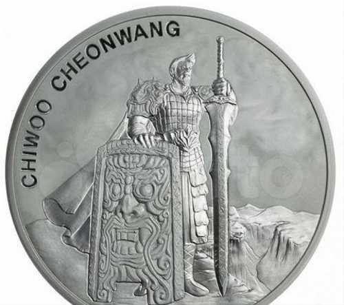 Серебро 99999 монеты Южная Корея красивый рельеф