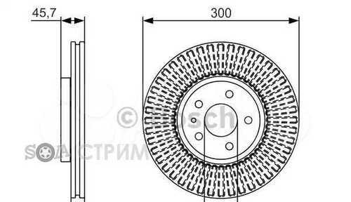 Bosch 0986479666 Диск тормозной opel mokka 12- передний D 300мм