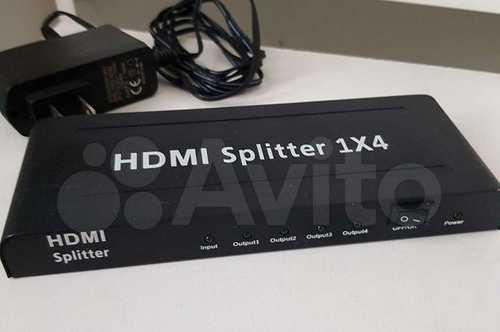 Hdmi равветвитель splitter на 4 порта 1080p