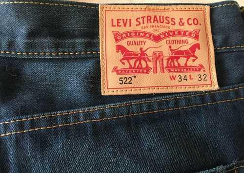Джинсы Levis 522 оригинал, размер W34 L32, новые