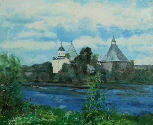 Старая Ладога холст, масло