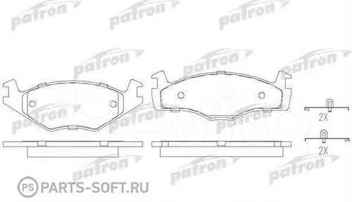 Patron PBP392 Колодки тормозные дисковые передн seat cordoba 93-99, ibiza II 93-99, VW golf I 76-83, golf I Cabriolet 79-93, golf II 83-91, jetta I 78