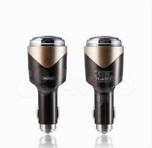 Автоадаптер 2.4A 1USB+бритва Remax RT-SP01 Black/Gold