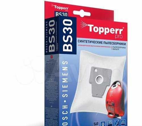 Topperr BS30 Пылесборник синтетический для пылесоса bosch, siemens (Тип P) 4 шт