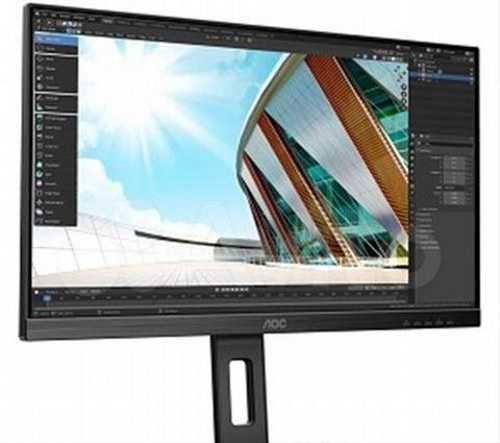 Монитор AOC TFT 27" U27P2 (3840x2160, IPS, wled, 350 кд/м2, 50M:1, 4 мс, 178/178, hdmi 2.0, DisplayPort 1.2, 4xUSB3.2)