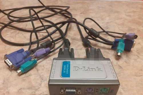 Двухпортовый KVM переключатель Dlink dkvm-2K