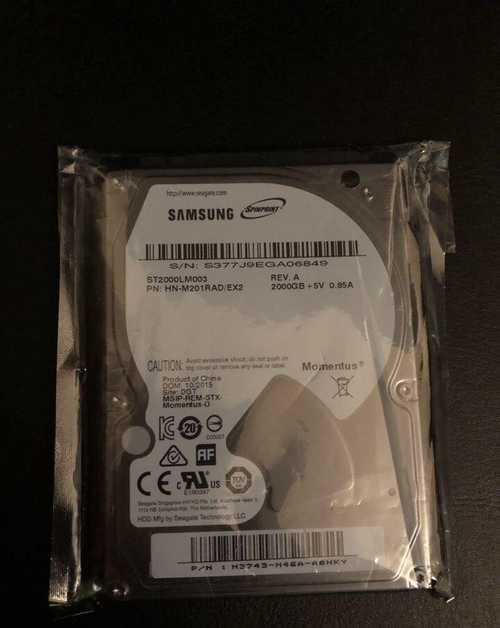 Жесткий диск Samsung 2 TB ST2000LM003