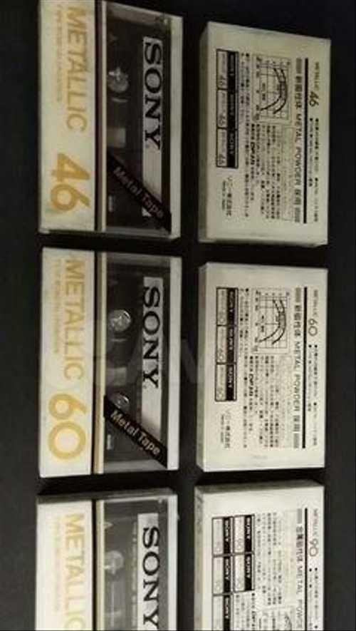 Аудиокассеты, редкие 80х гг, Sony Metallic