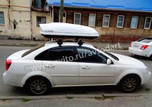 Бокс на крышу Шевроле Лачетти 460л белый +монтаж