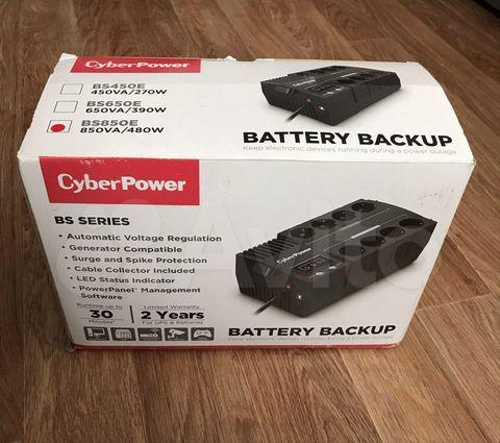 Ибп CyberPower BS850E 850VA/480W USB (4+4 Euro)