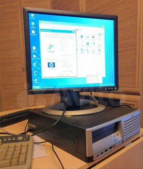 Системный блок hp compaq+ монитор dell