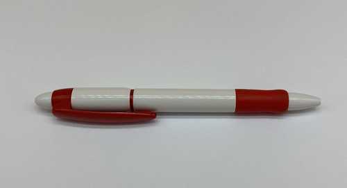 Шариковая ручка автоматическая красно-белая
