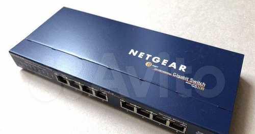 Свич 8 GE-портов (коммутатор) Netgear GS108