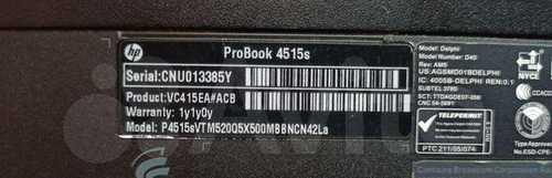 Ноутбук HP ProBook 4515s