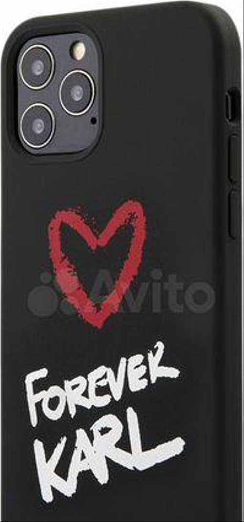 Чехол Karl Lagerfeld Forever Karl (klhcp12msilkrbk) для iPhone 12/iPhone 12 Pro (Black)