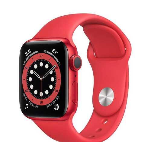 Apple Watch S6 44mm Red Aluminum Case / Red Sport