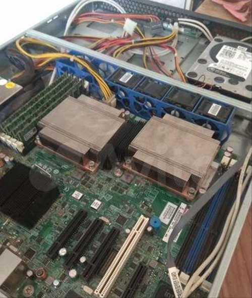 Сервер 1u Intel s5500bc, 2x e5645, 16gb