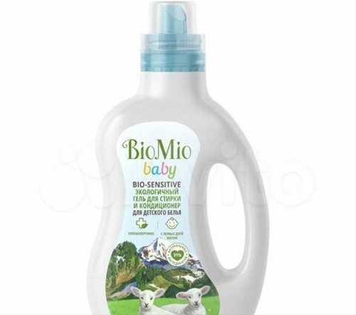 BioMio Гель для стирки Bio-Sensitive Baby Экологичный гель для стирки и кондиционер для детского белья, 1000 мл