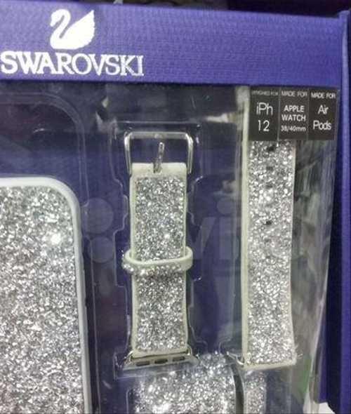 Чехол Swarovski для iPhone 12 подарочный комплектS