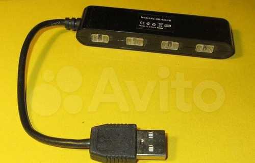 Хаб USB разветвитель ginzzu GR-434UB