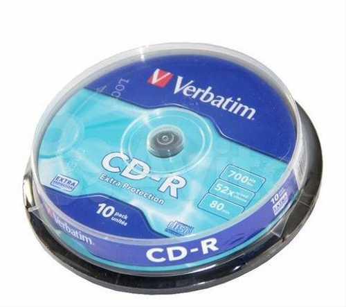 Диски CD-R Verbatim Cake Box DL (43437) 700Mb 52x