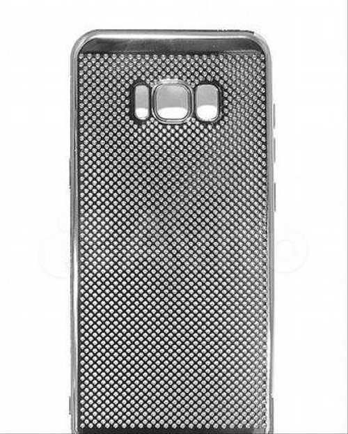 Чехол-накладка для Samsung G955H S8 Plus C-case рамка перфор TPU серебро