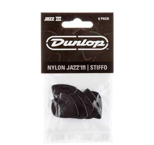 Dunlop Nylon Jazz III, черный, набор медиаторов 6