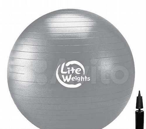 Мяч гимнастический Lite Weights (85 см, антивзрыв, с насосом, серебро) (1868LW)