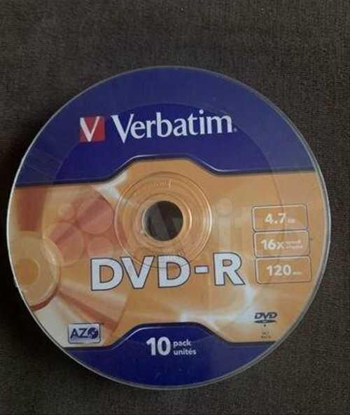 Болванка DVD-диск Verbatim DVD+R 4.7Gb, новая запе