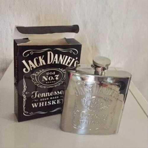 Металлическая фляга Jack Daniels для алкоголя