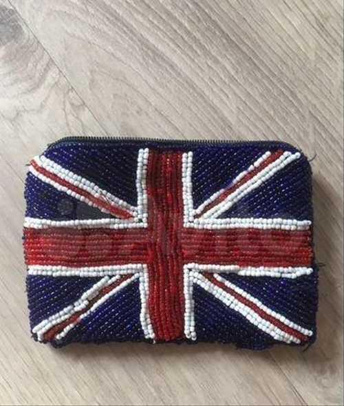 Кошелёк английский флаг из бисера