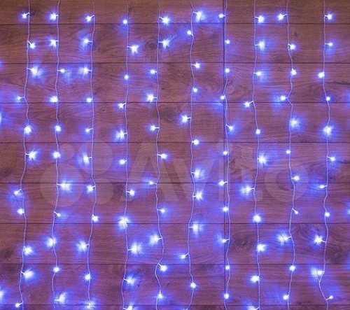 Гирлянда светодиодная Neon-night Занавес, 96 LED, 1,5*1 м, мерцание, синие
