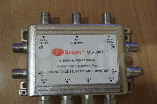 Спутниковый радиальный мультисвитч Gecen MS-3801