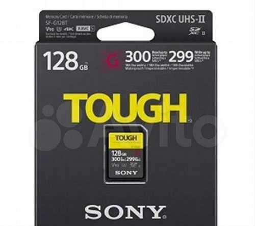 Карта памяти Secure Digital (SD) 128Gb Sony SF-G series tough Class 10, sdxc, UHS Class 3, UHS-II, V90, 300 мб/с #SF-G128T/T1