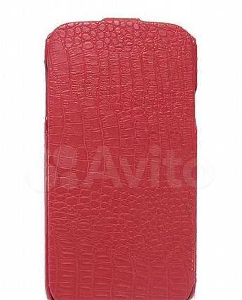 Чехол-книжка для Samsung S4 boro BS-L005 Crocodile LC красный