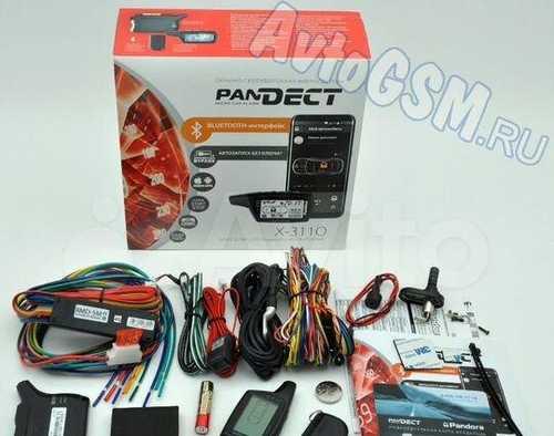 GSM-сигнализация Pandect X-3110 с автозапуском двигателя - беспроводная Bluetooth-метка, управление через телефон, модуль CAN-LIN, бесключевой обход