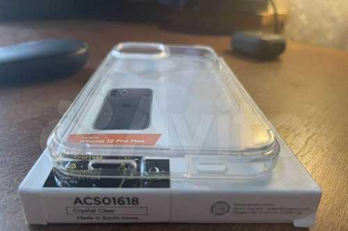 Чехол Spigen ultra hybrid прозрачный 12 pro max