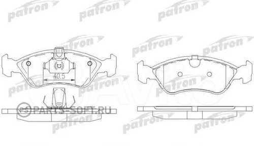 Patron PBP1067 Колодки тормозные дисковые передн opel Astra F 91