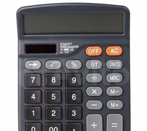 Калькулятор Staff plus настольный, батарейки аа, 12 разрядов, двойное питание, 150x120 мм (DC-111S)