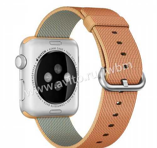 Ремешок нейлон 38/40 для Apple Watch орех/розовый