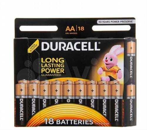 Батарейка алкалиновая Duracell Basic, AA, LR6-18BL, 1.5В, блистер, 18 шт