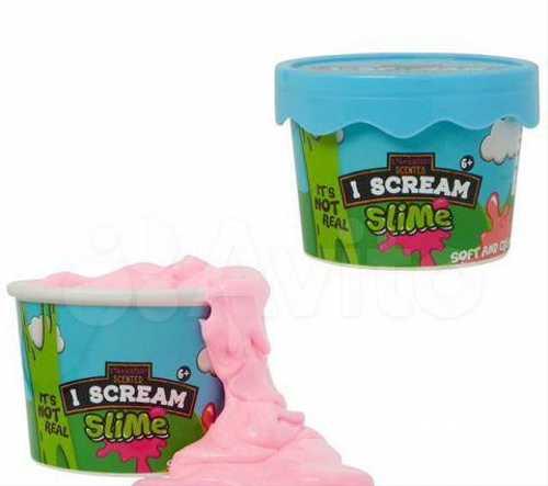 Слайм Junfa Жвачка для рук &ampquotI-Scream Slime&ampquot Мороженное, цвет розовый ST94