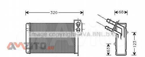 AVA RT6048 радиатор отопителя renault megane/kango