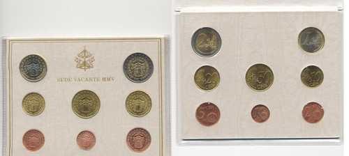 Набор монет Ватикан 2005 sede vacante
