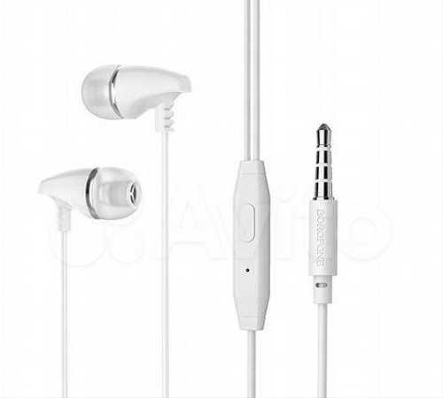 Наушники проводные borofone BM25 Sound микрофон белые