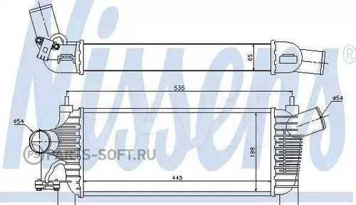 Nissens 96622 Интеркулер nissan navara 2.5 TD 05