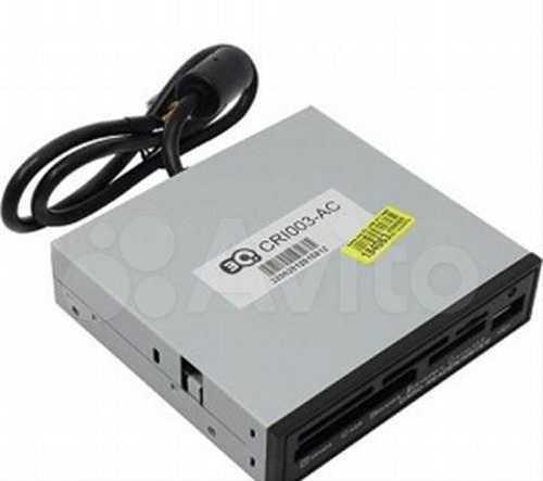 Картридер внутренний 3.5" 3Q All-in-1, Black, USB2.0 #CRI003-AC